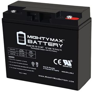 mighty max battery 12v 18ah sla internal thread replacement for bp17-12 gp12170 es17-12