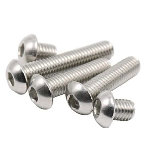 m5 x 30mm button head socket cap screws,pack 20-piece,stainless steel,full thread,metric