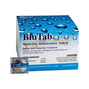 blutab blu tab dental waterline maintenance treatment 50 tablets 750 ml bottle