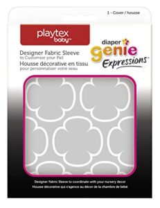 diaper genie playtex expressions fabric sleeve, grey clovers