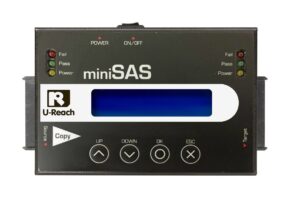 u-reach 1 to 1 minisas series sata/sas hdd/ssd duplicator and sanitizer (sas-ms118)