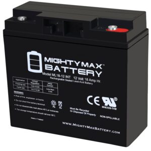 mighty max battery 12v 18ah sla internal thread replacement battery for es1230