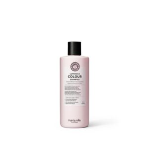 maria nila luminous colour, shampoo 11.8 fl oz, reduces colour loss from washing, pomegranate counteracts dehydration, 100% vegan & sulfate/paraben free