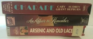 lot of 3 cary grant vhs ~ charade vhs, arsenic and old lace vhs, an affair to remember vhs