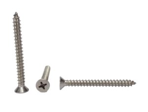 #14 x 2-1/2" stainless phillips flat head sheetmetal screw (3/4" to 3" in listing) 50 sheet metal screws, 82 degrees (#14 x 2-1/2")