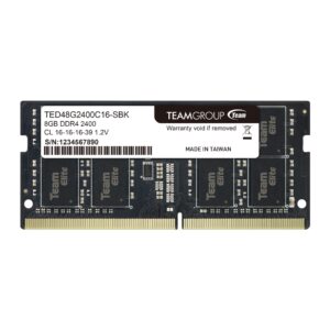 teamgroup elite 8gb single ddr4 2400mhz pc4-19200 cl16 unbuffered non-ecc 1.2v sodimm 260-pin laptop notebook computer memory ram - ted48g2400c16-s01