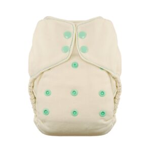 thirsties snap natural one size fitted, moss diapers