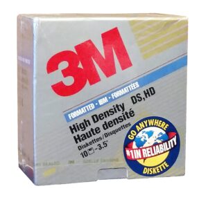 3m ds,hd 3.5" diskettes ibm formatted pack of 10