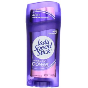 lady speed stick antiperspirant deodorant, invisible dry, wild freesia 2.30 oz (pack of 4)