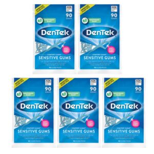 dentek comfort clean silky comfort floss 90 count (pack of 5)