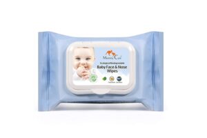 mommy care baby face & nose wipes organic biodegradable eco friendly baby nose wipes - sensitive skin natural child care 24 count