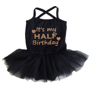 kirei sui baby half birthday dress 1/2 tutu bodysuit dress m black