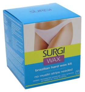 surgi-wax brazilian waxing kit, 4 ounce (pack of 3)