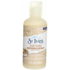 st. ives soothing oatmeal and shea butter body wash 3 oz (pack of 2)