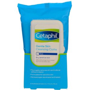 cetaphil gentle skin cleansing cloths, 25 sheets (pack of 4)