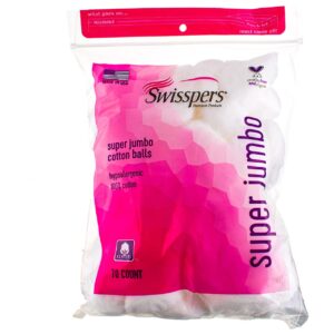 swisspers super jumbo cotton balls 70 ea ( pack of 6)