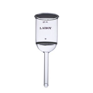 laboy glass buchner funnel filter 60ml with 40mm disc o.d. & coarse porosity fritted disc chemistry filtration apparatus lab glassware