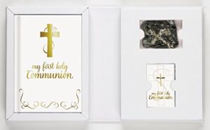 creative brands faithworks - abundant grace first communion gift set, 5-piece, boy