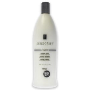 rusk sensories calm guarana and ginger nourishing conditioner, nourishes and detangles all hair types, 33.8 fl. oz.