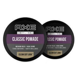 axe pomade: medium hold and natural finish for easy styling, 2.64oz (2 count)