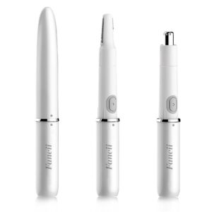 fancii water resistant precision trimmer for nose, ear, eyebrow, facial and body hair removal - all-in-1 professional groomer for women and men