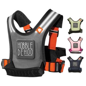 hobbledehoo active child harness, safety harness for kids & toddlers aged 2-7 years, child harness for walking & supporting sen and special needs (orange harness with leash)