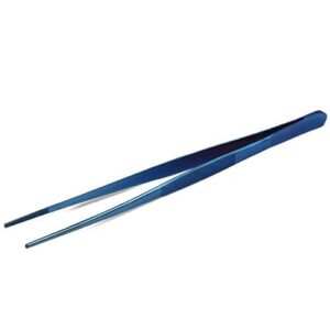 jb prince blue straight tip tweezer 10 inches