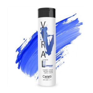 celeb luxury viral colorwash, professional semi-permanent hair color depositing shampoo, blue, 8.25 fl oz (pack of 1)