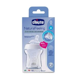 chicco natural feeling bottle glass 0mesi + 150ml