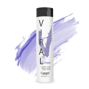 celeb luxury viral colorwash, professional semi-permanent hair color depositing shampoo, pastel lavender, 8.25 fl oz (pack of 1)