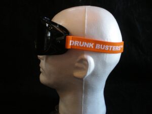 drunk busters totally wasted goggles (bac .26-.35) - orange strap - simulates what it is like to be extremely impaired. used for education and is also used when playing mario kart & other video games