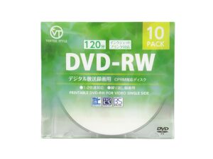 vertex drw-120dvx.10ca dvd, rw repeat recording for digital terrestrial broadcast recording drw, 120 dvx.10 ca 120 min/4.7 gb 2 x 10 slim case