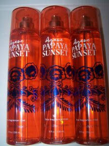 lot of 3 bath & body works agave papaya sunset fine fragrance mist fiesta collection (agave papaya sunset)