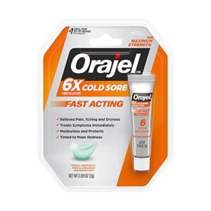 orajel moisturelock cold sore symptom treatment, cream 0.105 oz (packaging may vary)