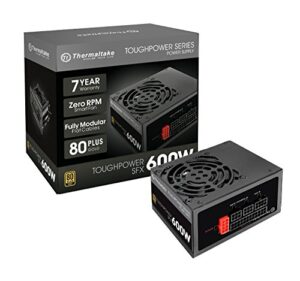 thermaltake toughpower sfx 600w 80+ gold fully modular sfx 12v 3.3/atx 12v 2.4 power supply 7 yr ps-stp-0600fpcgus-g