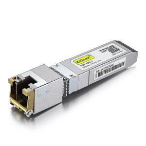 10gtek 𝟭𝟬𝗚𝗕𝗮𝘀𝗲-𝗧 sfp+ to rj-45 transceiver, 10gbe sfp+ copper ethernet cat6a module, up to 30m, for cisco sfp-10g-t-s, ubiquiti unifi uf-rj45-10g, fortinet, tp-link tl-sm5310-t and more