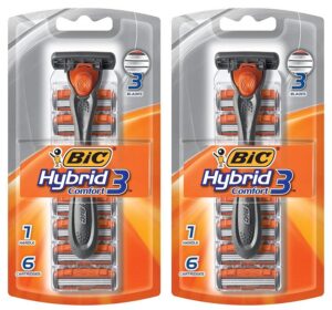 bic hybrid advance for men, shaver system, 6 ea - 2pc