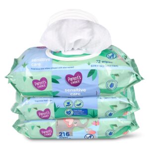 parent's choice sensitive wipes, 216 sheets (pack of 3)