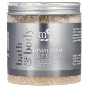 artnaturals himalayan body scrub and face scrub - (20 oz) - deep cellulite cleansing exfoliator with sugar, shea butter, exfoliating himalayan - natural pink for hand, skin and facial - men and women