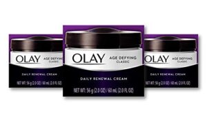 olay age defying classic daily renewal cream, face moisturizer, 2 oz (pack of 3)