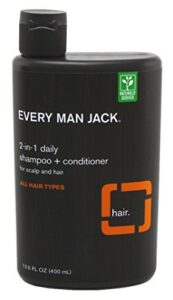 every man jack shampoo and conditioner 2-in-1 13.5oz (2 pack) by everyman products