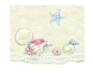 carol wilson fine arts inc.- sea shells - embossed & die cut blank note cards in portfolio box - 10 count - ncp2343