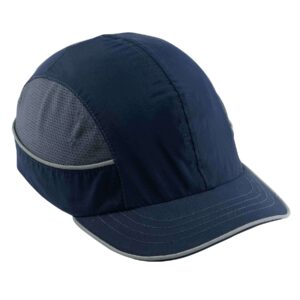 ergodyne unisex adult short brim xl bump cap hat, navy, x-large us