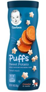 gerber graduates puffs cereal snack, sweet potato, 1.48 ounce