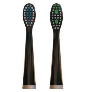 replacement heads for electric toothbrush by dr jim ellis for superior dental care (black (2 pack))