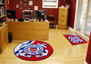 us coast guard uscg seal round ball rug mat wall hanging 44"