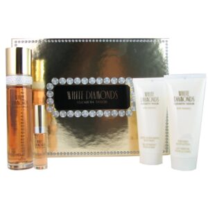 elizabeth taylor white diamonds gift set 3.4oz (100ml) edt + 3.4oz (100ml) body lotion + 3.4oz (100m