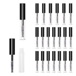 ahier 20 pcs 4ml reusable empty bottle tube container for eyelash growth oil/mascara with brush for home and travel (20p)