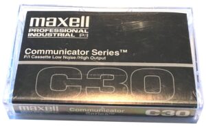 maxell c30 - communicator series - blank audio cassette tape - 3 pack