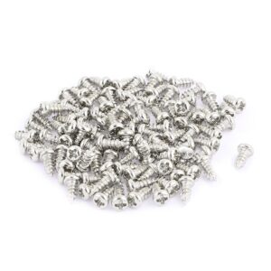 uxcell® 100pcs m2.5 x 6mm stainless steel phillips pan round head self tapping screws